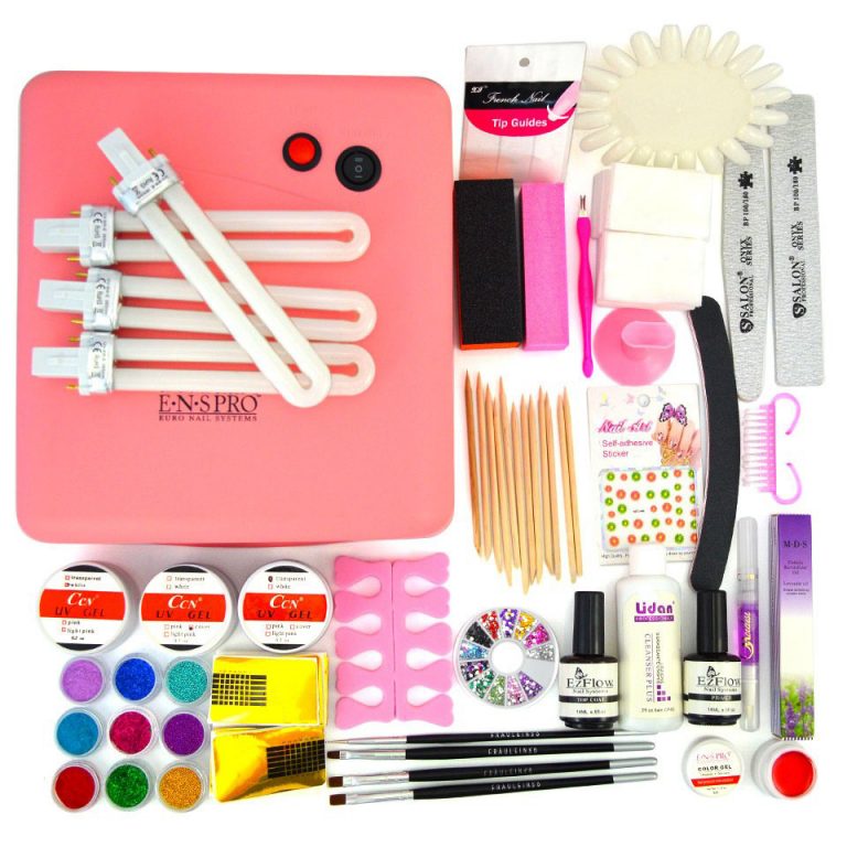 Kit Unghii False Cu Gel UV - Manichiura French Cu Gel + CADOU Gel Color ...