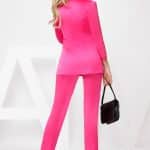 Sacou Dama Ciclam Lung Din Saten » Iubesc Moda