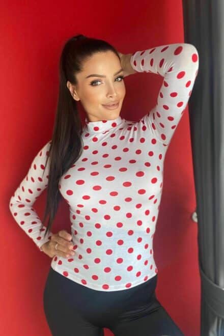 Maleta Dama WHITE PASSION Cu Buline Rosii » Iubesc Moda